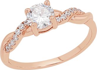 s.Oliver Damen Ring, 925er Sterling Silber rosévergoldet