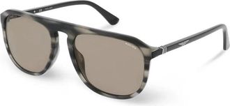 Police Homme, Accessoires, Brun, Taille: ONE Size Acetate Square Frame Lunettes de soleil