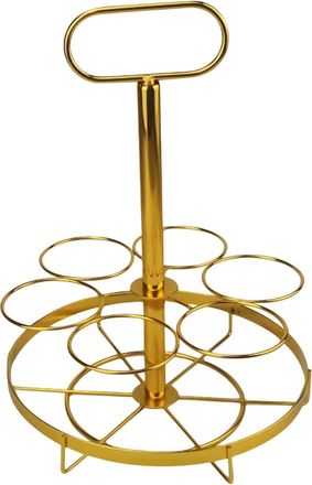 Generic Wein-Organizer | Soda-Organizer mit 6 goldenen Flaschen | Weinhandkorb, Ausstellungsständer für Restaurants, Nachtclubs, Tanzpartys