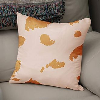 Bonamaison Le Jardin du Lin Kissen Zierkissenbezug Kissenbezug, Orange & Off White Dekoration, Für Zuhause Autos Büro Sofa Wohnzimmer Couch Schlafzimmer Dekor, 5