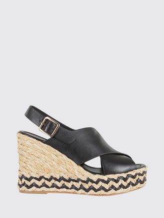 Paloma Barcel&oacute; Sandales slingback &agrave; talon compens&eacute; en cuir avec semelle interm&eacute;diaire tress&eacute;e