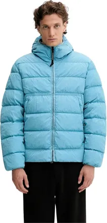 C.P. Company C.p. Company - Chrome-R Hooded Puffer Jacket - Homme - Vestes - Bleu - Taille: 2XL