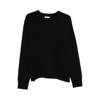 Soft Goat Cashmere Boyfriend Pullover - - Knitwear - Damen - Schwarzk - XS