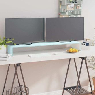 vidaXL Vidaxl - TV-Aufsatz/Monitorerh&ouml;hung Glas Gr&uuml;n 110x30x13 cm