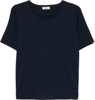 Herno Femme, Tops, Bleu, Taille: 42 FR T-shirt extensible en coton extrafin