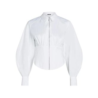 Karl Lagerfeld Corset Poplin Shirt - - Blouses & Shirts - Damen - Wei&szlig; - S