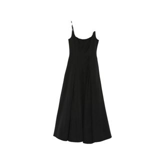Staud Jill Pleated Spaghetti-strap Maxi Dress