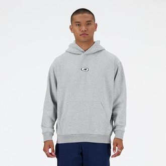 New Balance Herren Hoops Hoodie in Grau, Poly Fleece, Gr&ouml;&szlig;e 2XL