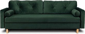 Konsimo Eriso Schlafsofa 3-Personen mit ausziehbare Liegfläche 196x150 cm, Grün - Konsimo
