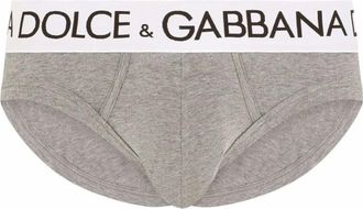 Dolce & Gabbana Homme, Sous-v&ecirc;tements, Gris, Taille: XS Culotte taille mi-haute en coton stretch bidirectionnel