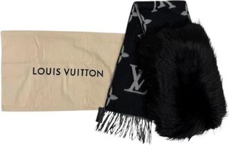 Louis Vuitton Pre-owned Reykjavik Cashmere Fox Fur Scarf - Femme - Pre-owned - Noir - Taille: ONE Size