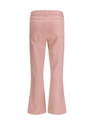 L'agence Womens Coated Denim Pants Kendra Pale Rose Cotton Jean