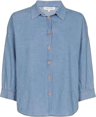 Marie M&eacute;ro Femme, Blouses et Chemises, Bleu, Taille: 44 FR Chemise en jean simple