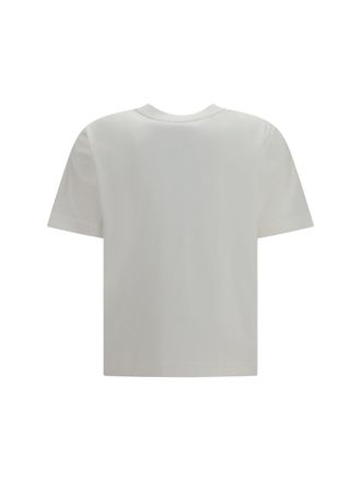 Burberry Womens Knight Check Cotton T-Shirt Chalk T-Shirts And Polos