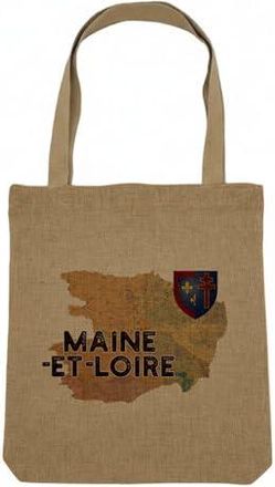 Fabulous Sac Shopping Tote Bag Aspect Lin - Maine et Loire 49 Departement Angers Carte Ancienne - Sac de Courses Toile Epaisse 360g Beige Naturel Cabas Port&eacute; E