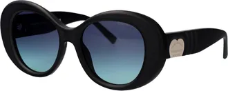 Tiffany & Co. 0TF4228 Oval Black Acetate Sunglasses - Black