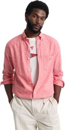 GANT Herren REG Cotton Linen Shirt Hemd, Brick RED, 3XL
