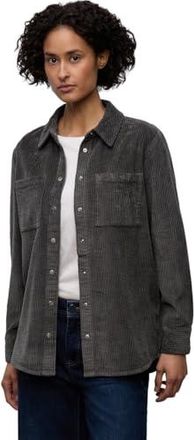 Street One 3412409 Chemise en Velours côtelé, Gris foncé, 48 Femmes