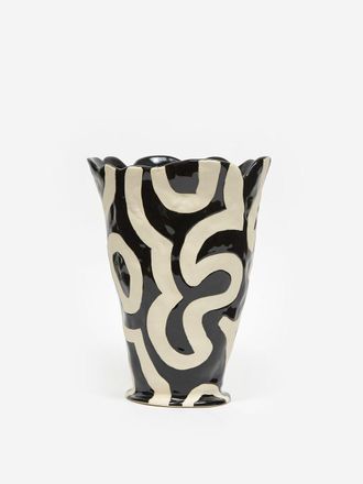 HAY Jessica Hans Shadow Vase-black And White