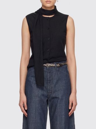 Christophe Lemaire &Auml;rmelloser Cardigan aus Wollmischung mit asymmetrischem Design