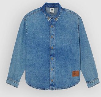 Element Relax Denim Hemd worn indigo