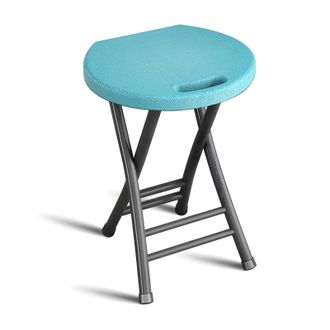 Generic 19 Zoll tragbarer Klappbarhocker - leichter Kunststoffsitz mit Griff Metallrahmen 220 lbs Kapazität ideal für Erwachsene Camping im Freien und im Inne