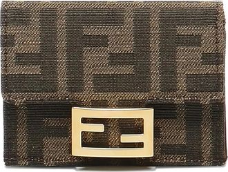 Fendi Portemonnaie mit FF-Muster - Braun