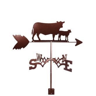 Generic Wetterfahne, Messwerkzeug, Edelstahl, Wetterhahn, Windrichtungsanzeige mit Rostbeschichtung f&uuml;r Garten, Terrasse, Hof, Rinder, Kuh