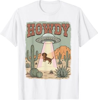 Image UFO Howdy Desert Dachshund T-Shirt