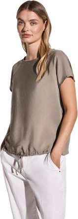 Street One Damen A323139 Shirt mit Tunnelzug, Vintage Stone, 38