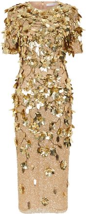 Rachel Gilbert Hugo Midikleid - Gold