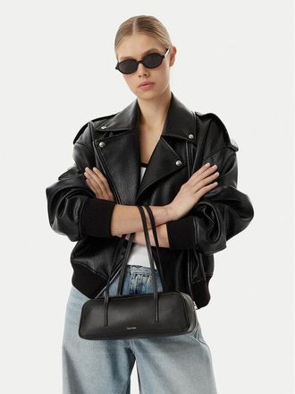 Calvin Klein Handtasche Foil Logo Bauletto LV04F3636G Schwarz