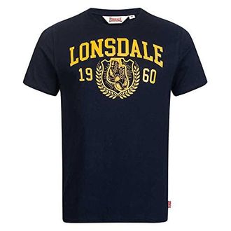 Lonsdale STAXIGOE T-Shirt, Marine fonc&eacute;/Jaune, 3XL Mens