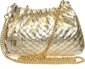 Anna Luchini Gold Rindsledertasche