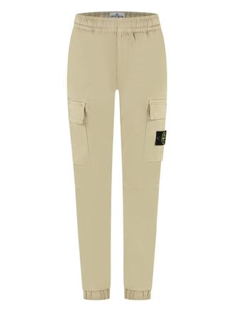 Stone Island Boys Junior Trousers Beige Cotton; Elastane
