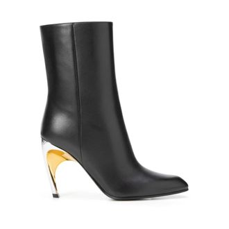 Alexander McQueen Schwarze Leder Armadillo Absatz Stiefeletten - - Shoes - Damen - Schwarzk - 37 1/2 EU