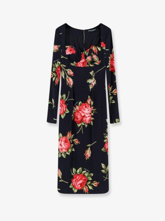 Dolce & Gabbana Viscose dress with iconic print - DOLCE & GABBANA - gender_Woman