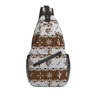AOOEDM Afrikanische Umhängetasche Casual Crossbody African Art Afroamerikanische Umhängetasche Rucksack Brust Tagesrucksack