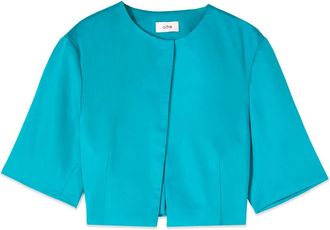 Oltre Femme, Vestes, Bleu, Taille: 42 FR Veste Courte en Lyocell