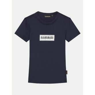 Napapijri T-Shirt Chamois NP0A4HYL S Dunkelblau Regular Fit