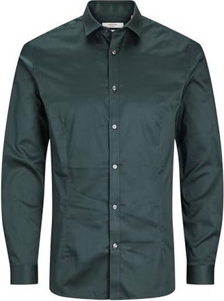Jack & Jones Jjprparma T-Shirt L/S Noos Chemise &agrave; Manches Longues, Darkest Spruce/Fit : Super Slim, M Homme