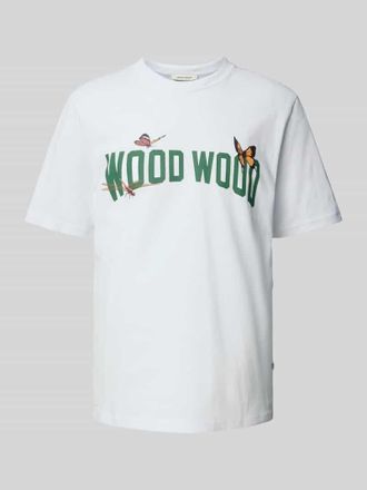 Wood Wood T-Shirt mit Label- und Motiv-Print Modell Bobby
