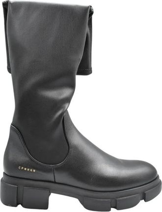 Copenhagen Stiefel - Laced Boots With Design - Gr. 38 (EU) - in Schwarz - für Damen