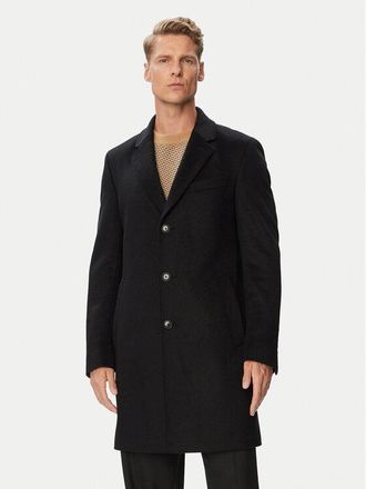 HUGO BOSS Wollmantel H-Hyde-264 50571557 Schwarz Slim Fit