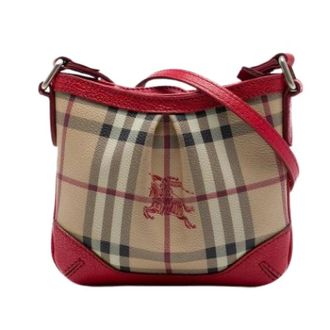 Burberry Sac bandouli&egrave;re Pre-owned en toile - Femme - Pre-owned - Rouge - Taille: ONE Size