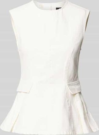 Rotate Peplum Top in Denim-Optik