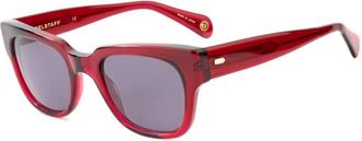 Belstaff Femme, Accessoires, Rouge, Taille: ONE Size Acetate Round Frame Lunettes de soleil