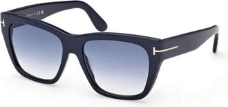 Tom Ford Femme, Accessoires, Bleu, Taille: 55 MM Flynn-02 Lunettes de soleil