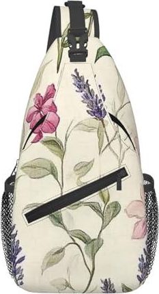 Generic Sac &agrave; dos de voyage &agrave; bandouli&egrave;re pour homme Motif orchid&eacute;es et fleurs sauvages