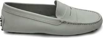 Tod's Gommino Bubble Loafer aus Wildleder - Weiß